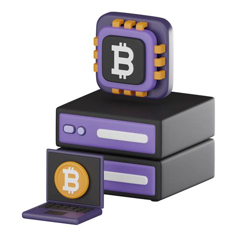 Bitcoin Cryptocurrency Mining Server Icon 3d Render 33172848 Png