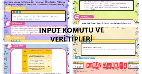 bilgisayar bilimi python İnput ve veri tipleri konusu Öğrenciler için