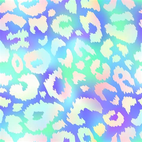 Premium Vector Trendy Neon Leopard Seamless Pattern Vector Rainbow