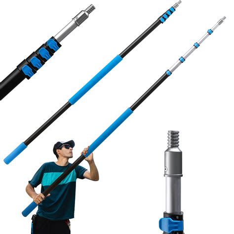 6 24 Ft Long Telescopic Extension Pole Multi Purpose Extendable Pole With Universal Twist On