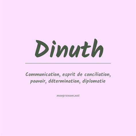 Signification Du Prénom Dinuth