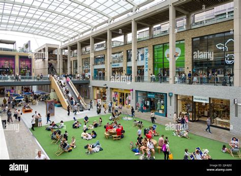 Interior Of Westgate Shopping Centre With People Walking Past Retail