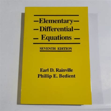Elementary Differential Equation Shopee Philippines