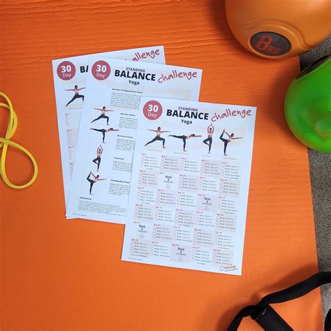 30 Day Standing Balance Yoga Challenge Fitness Workout Plan Pdf Etsy