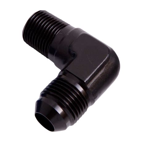 Aeroflow Male Flare 90° Adapter 18 Npt To 3an Af822 03blk