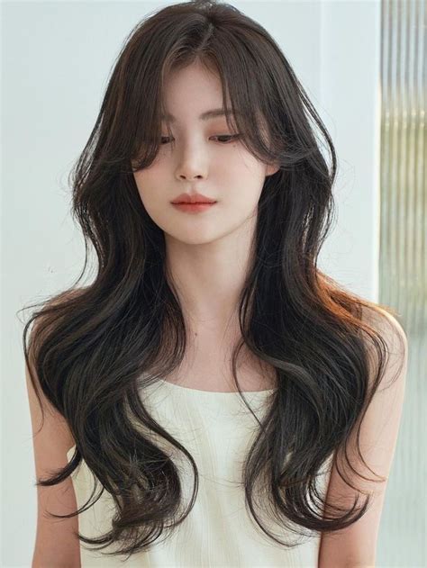 Sided Bangs Long Hair Styles Hair Styles Korean Long Hair