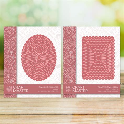 Craft Master Classic Scalloped Rectangles And Ovals Die Bundle