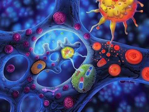 Microscopic Biological Structures And Cells Illustrating Complex