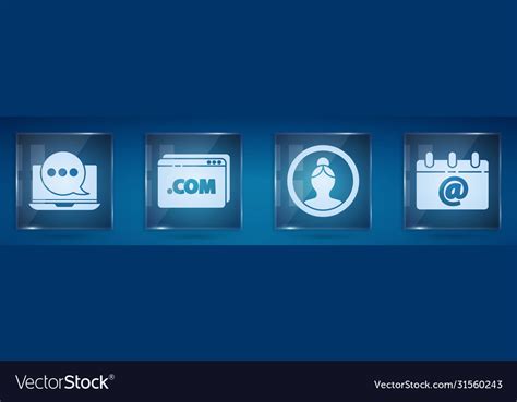 Set Chat Messages Notification On Laptop Website Vector Image