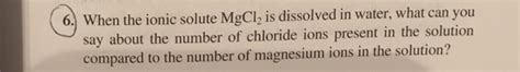 Solved 10 Using The General Solubility Rules Given In