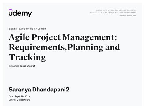 Saranya Dhandapani On Linkedin Udemy Course Completion Certificate