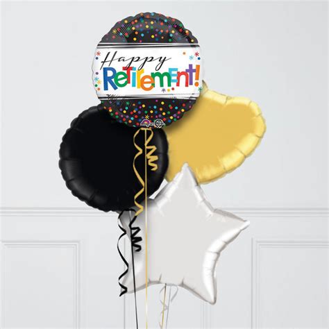 Happy Retirement Rainbow Inflated Foil Balloon Bunch Balloonfactory