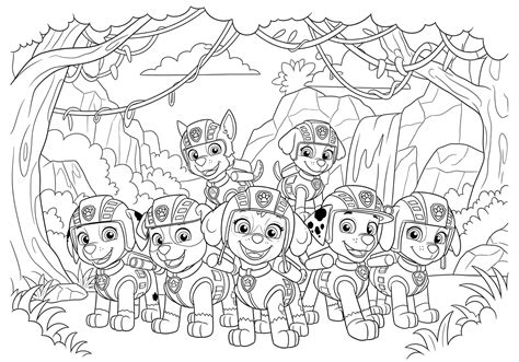 Large Paw Patrol Coloring Sheets