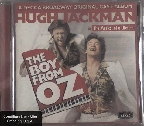 Hugh Jackman The Boy From Oz Cd A Decca Broadway Cast Album Cd Original