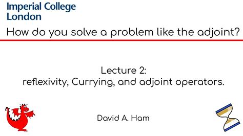 How Do You Solve A Problem Like The Adjoint Lecture 2 Reflexivity Currying And Adjoint
