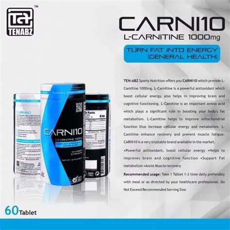Tablets Carni 10 L Carnitine 60tab 60 Tablet At ₹ 1000 Box In Haldwani Id 22916548633