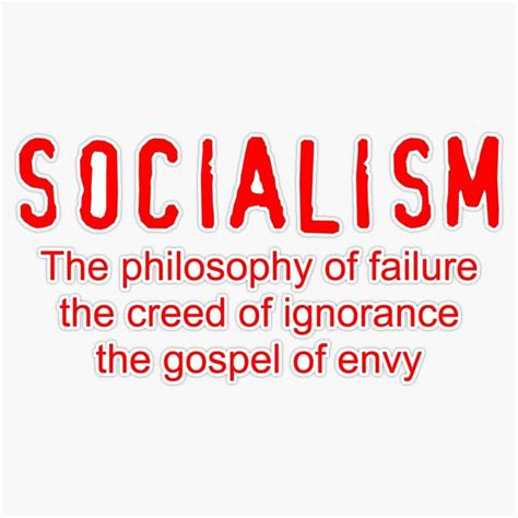 Anti Socialism Winston Churchill Quote Red Sticker
