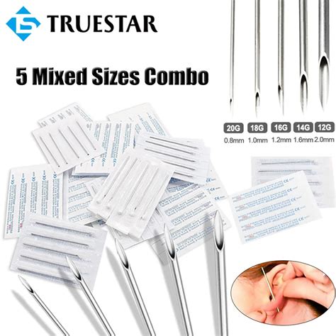 Piercing Needle 12g 14g 16g 18g 20g Mixed Size Combo Disposable Sterile