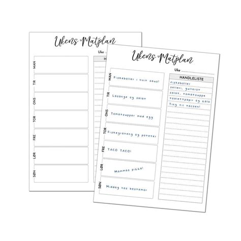 Ukeplan Kategori Nameless