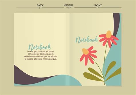 Premium Vector Set Of Notebook Designs With Hand Drawn Flowers Beautiful And Cute Background