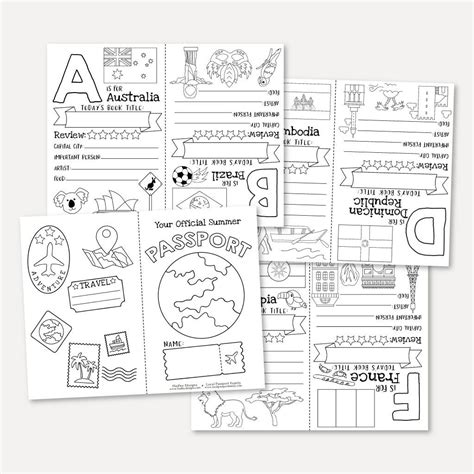 Passport Coloring Sheet