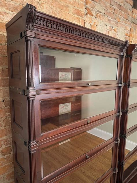 Antique Globe Wernicke Ideal Pair Of Barrister Bookcases — Mazzocca