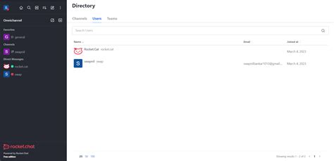 Less Space Between Email And Joined At Column In Users Table Issue RocketChat Rocket