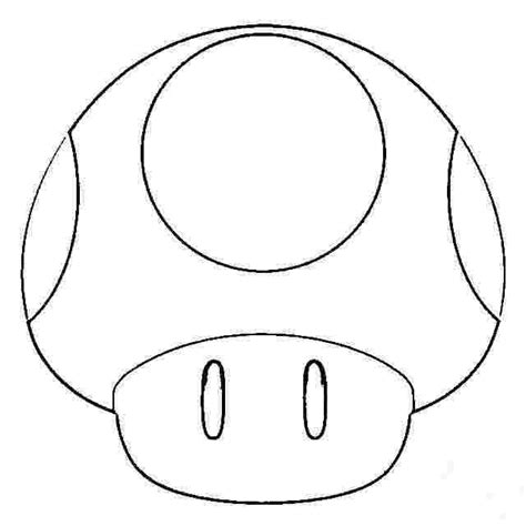 Mario Mushroom Colouring Pages