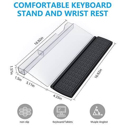 Laokiiy Acrylic Keyboard Holder Tilted Stand