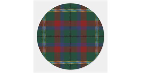 County Mayo Irish Tartan Classic Round Sticker Zazzle