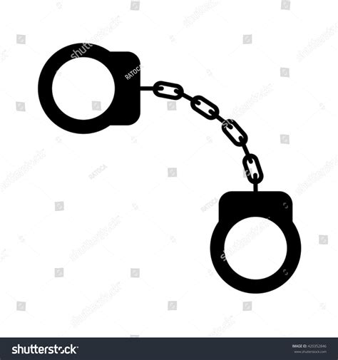 Handcuff Symbol Stock Vector Royalty Free 420352846 Shutterstock