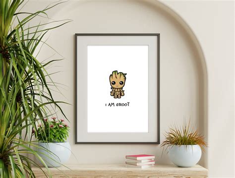I Am Groot Printable Quote Marvel Wall Art Guardians Of The Galaxy