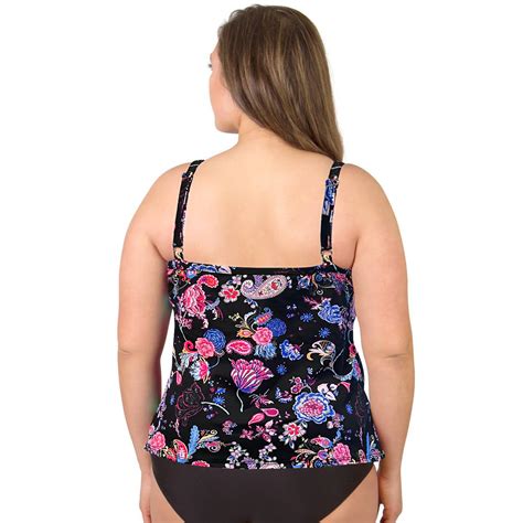 The Swimwear Plus Size Tankini Top Magic Garden Print Sizes 18w