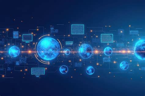Understanding Network Latency Through Visualization Stock Illustration