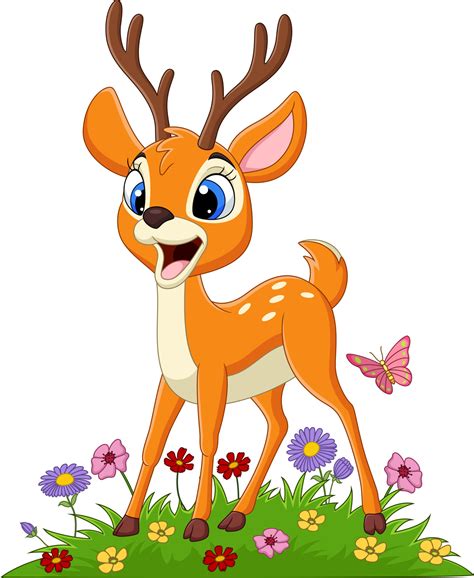 Cartoon Deer In The Grass 5162336 Vector Art At Vecteezy