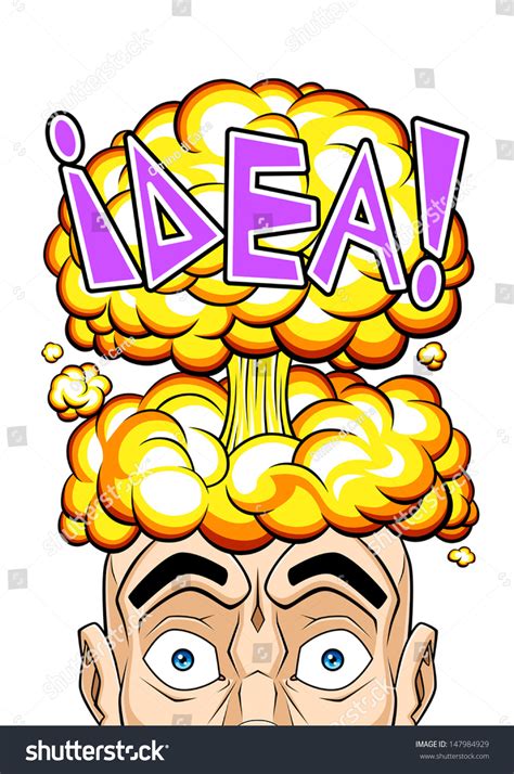 Conceptual Illustration About Explosive Idea White Stock Vector Royalty Free 147984929