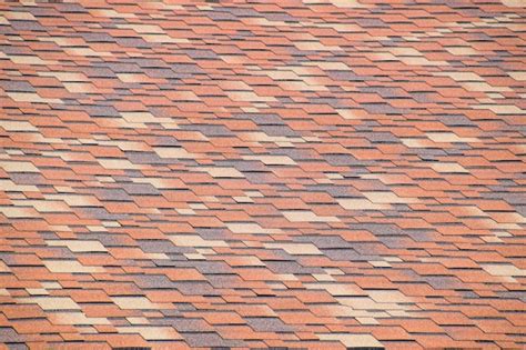 Premium Photo Roof From Multicolored Bituminous Shingles Patterned