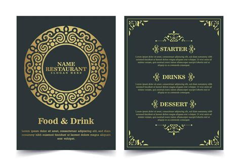 Elegant Menu Layout With Ornamental Elements 26279774 Vector Art At