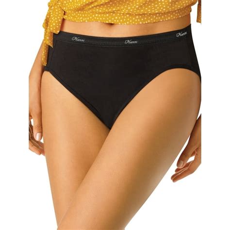 Hanes Womens Hi Cut Underwear Cool Comfort Cotton 6 3 Pack