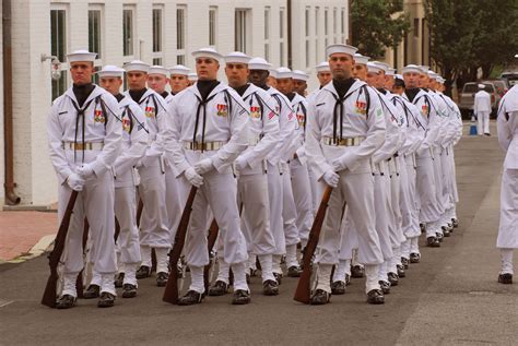 Drill Team At Great Lakes Recruit Training Center In 1965 United