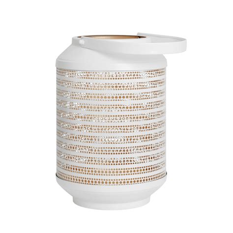 Dot Cutout 65dx10h Metal Lantern Whitegold Metro Element
