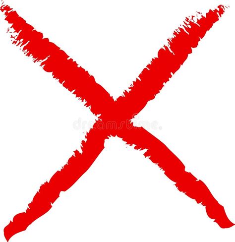 Red Cross Sign Icon Wrong Mark Icon Red Cross X Symbol Grunge X Icon