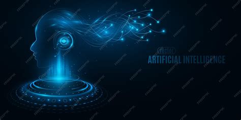 Premium Vector Holographic Futuristic Cyborg With Artificial
