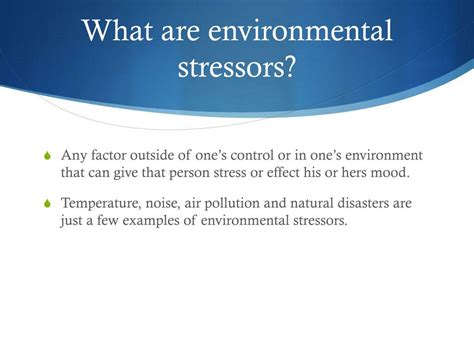 What Is An Environmental Stressor At Stephen Jamerson Blog