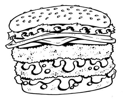 Cheeseburger Coloring Page At Free Printable