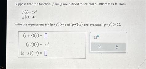 solved suppose that the functions fand g are defined for all