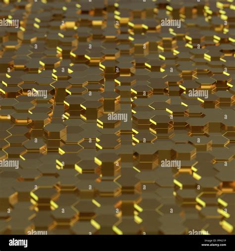 Abstract Futuristic Technological Hexagonal Background 3d Rendering