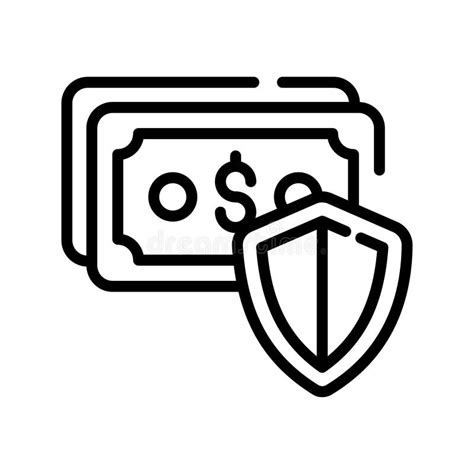 Financial Security Bank Account Protection Secure Money Vector Illustration Stock Vector