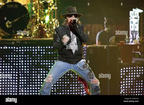 Vocalist Axl Rose Of Guns N Roses Performs On Stage At The Wiltern On
