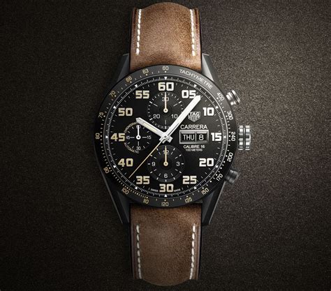 Tag Heuer Carrera Calibre 16 Chronograph In Black Titanium